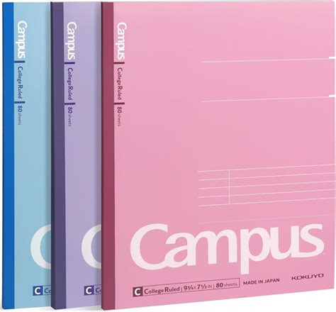 Kokuyo Composition Notebooks 3 Pack Campus 9 3 4 X 7 1 2 Comp Book With College Ruled 80
