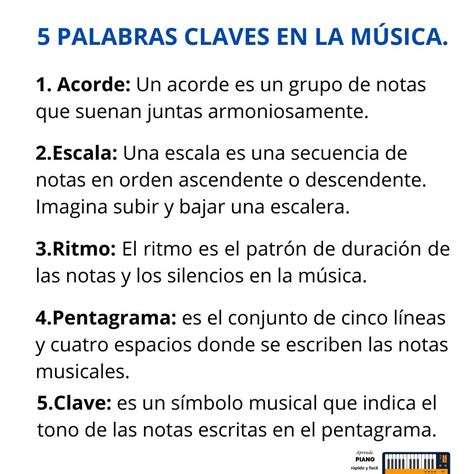 Te Explicaré Cinco Palabras Aprende Piano Rápido Y Fácil
