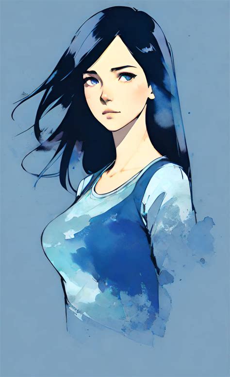 Ai Frau Blau By Taschentuch On Deviantart