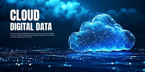 Premium Psd Cloud Digital Data Concept Background