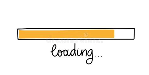 Progress Bar In Doodle Sketch Style Stock Vector Illustration Of Load Drawn