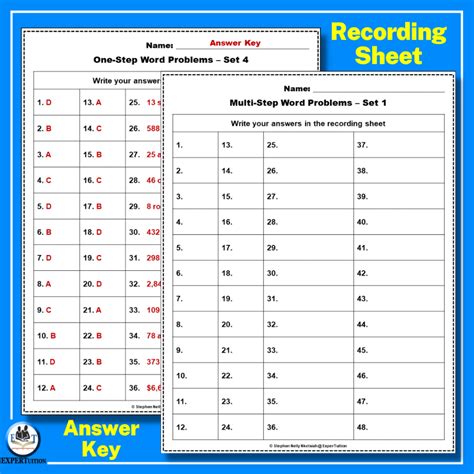One Step And Multi Step Word Problems Task Cards Bundle Expertuition