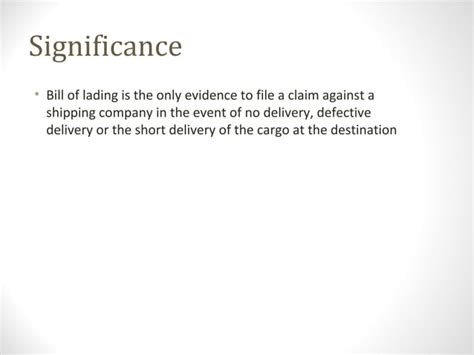 Aligned Export Documents Ppt