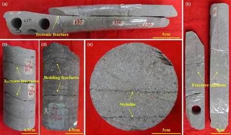 Colour Online Natural Fractures Of The Cores A High Angle Tectonic