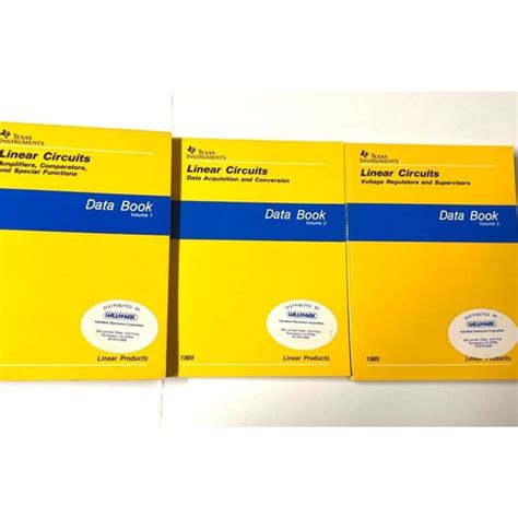 Accents Linear Circuits Data Book Volume 1 2 And 3 1989 Poshmark