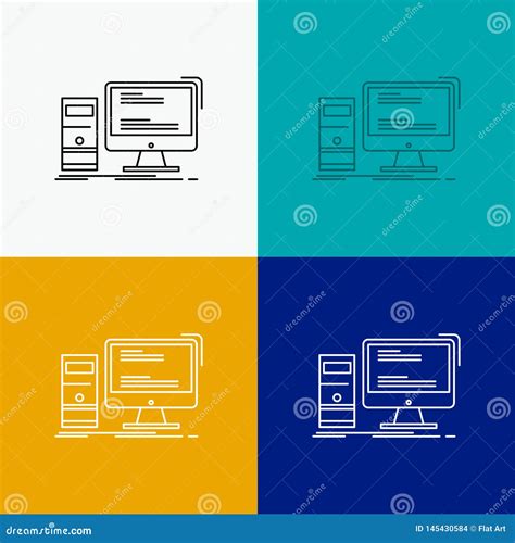 Computer Desktop Gaming Pc Personal Icon Over Various Background