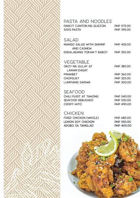 Menu At Tipulo Restaurant Antipolo Menu At Tipulo Restaurant Antipolo