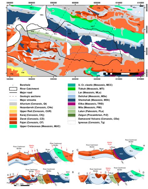 Geological Map And Cross Sections Of The Study Area Download Scientific Diagram