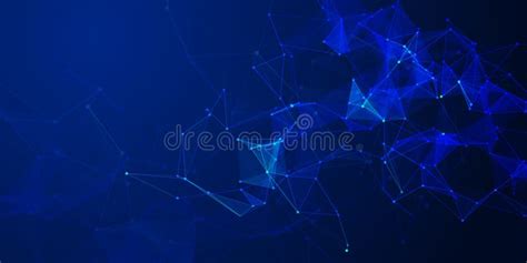 abstract banner with modern tech plexus design stock vector