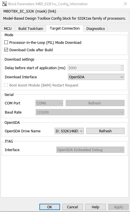 s32k146 external mode simulink 2022b nxp community