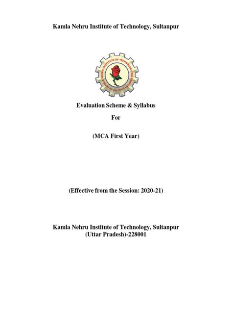 Mca First Year Syllabus Pdf Class Computer Programming Computer