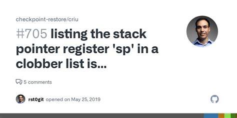Listing The Stack Pointer Register Sp In A Clobber List Is Deprecated