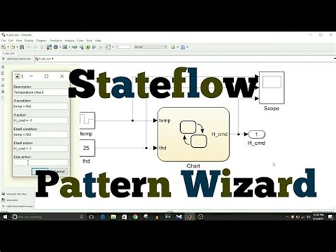 Simulink Tutorial 28 Stateflow Chart Pattern Wizard MATLAB Programming