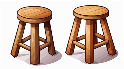 Cartoon Wooden Stool Stock Illustration Premium Ai Generated Vector