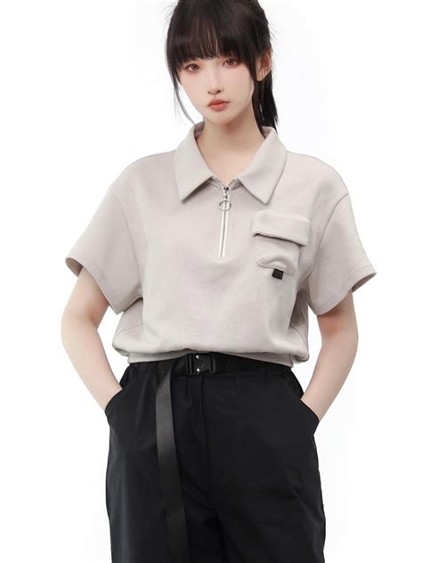 Light Grey Polo T Shirt