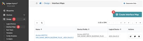 Create Interface Map Apstra Juniper Networks