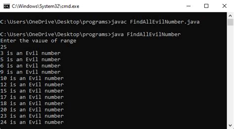 Evil Number In Java
