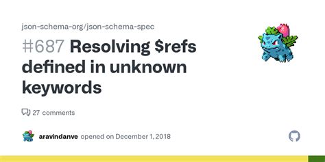 resolving refs defined in unknown keywords · issue 687 · json schema org json schema spec · github