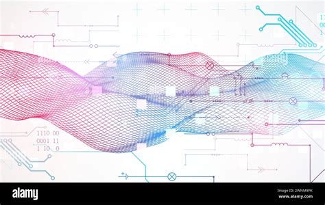 Wireframe Big Data Concept Abstract Digital Futuristic Vector Illustration On Technology