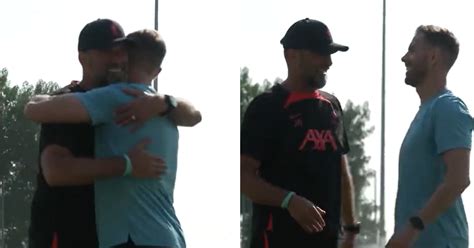 Caught On Camera Jordan Henderson Visits Liverpools Camp In Dubai