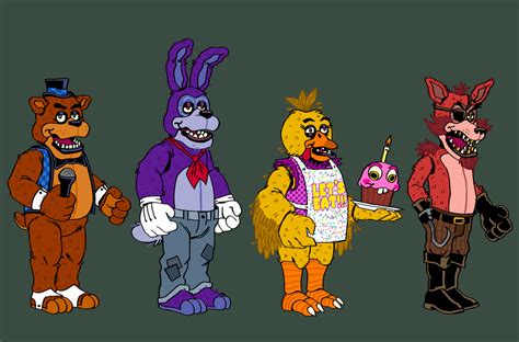 I Redesigned The Fnaf 1 Animatronics For Fun R Fivenightsatfreddys