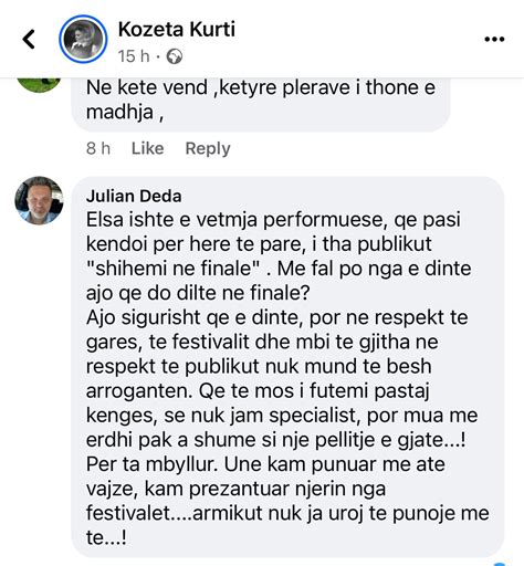 Jul Deda ka dy fjalë për Elsa Lilën As armikut nuk ja uroj të punojë me të KRYEFJALA