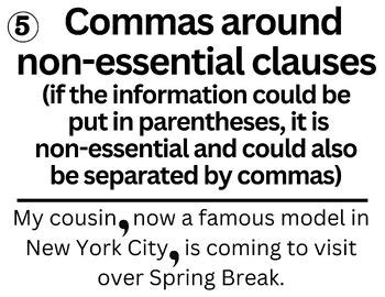 Comma Rules And Related Terms By The Secondary Stockpile TPT