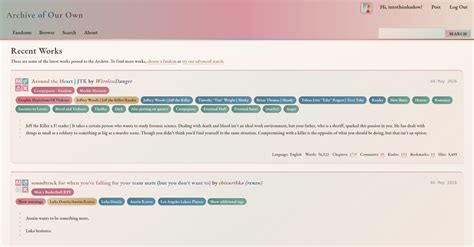 Poudre Et Plume Ao3 Site Skin With Mobile Add On So Obsessed
