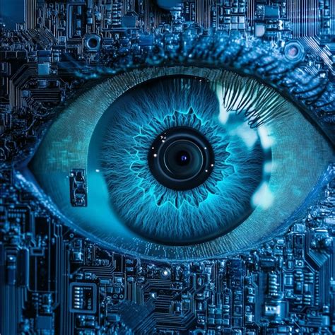A Closeup Of An Iris Recognition Device With Visible Infrared Cameras