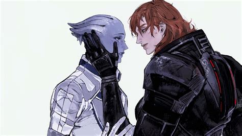 Femshep Liara Tsoni Commander Shepard Me персонажи Mass