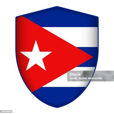 방패 모양의 쿠바 국기입니다 벡터 일러스트 레이 션입니다 개념에 대한 스톡 벡터 아트 및 기타 이미지 개념 경호 고급 Istock