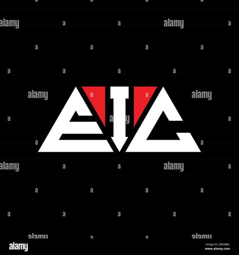 Eic Triangle Letter Logo Design With Triangle Shape Eic Triangle Logo Design Monogram Eic