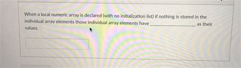 Solved When A Local Numeric Array Is Declared With No