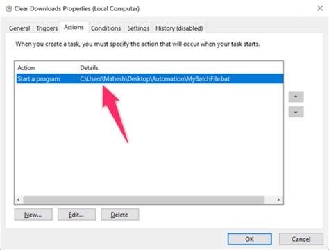 How To Schedule A Batch File To Run In Windows 1110 Using Task Scheduler