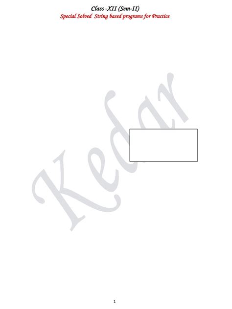 String Programs For Q 5 Sem Ii Class Xii Pdf