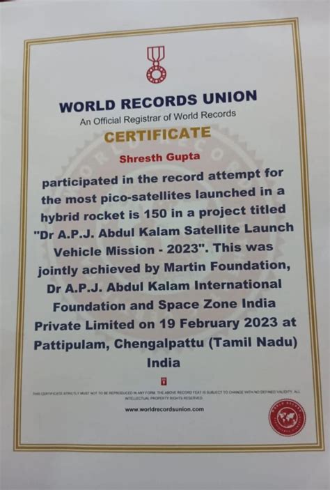 shresth gupta on linkedin spaceexploration worldrecord innovation