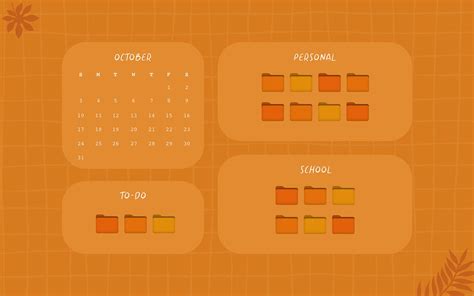 Fall Autumn Desktop Organizer Wallpaper Folder Icon Bundle Etsy