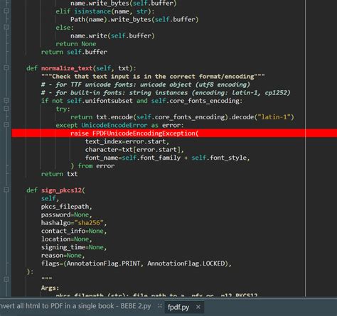 raise fpdfunicodeencodingexception · issue 510 · py pdf fpdf2 · github