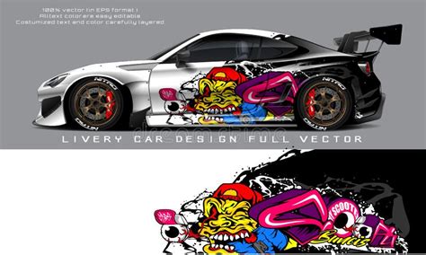 Car Livery Graphic Vector Stock Vector Illustration Of Abstract