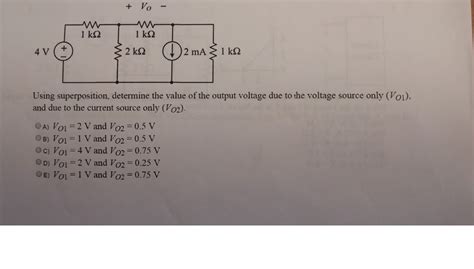 Solved Using Superposition Determine The Value Of The
