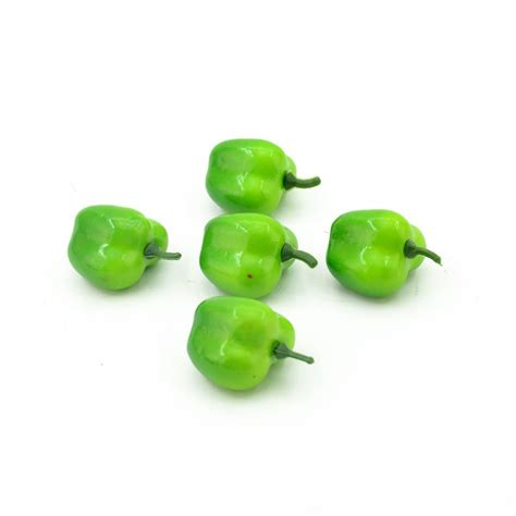 Badu Bg 10 бр Изкуствени фалшиви плодове и зеленчуци от пяна от червено чили за сватбена