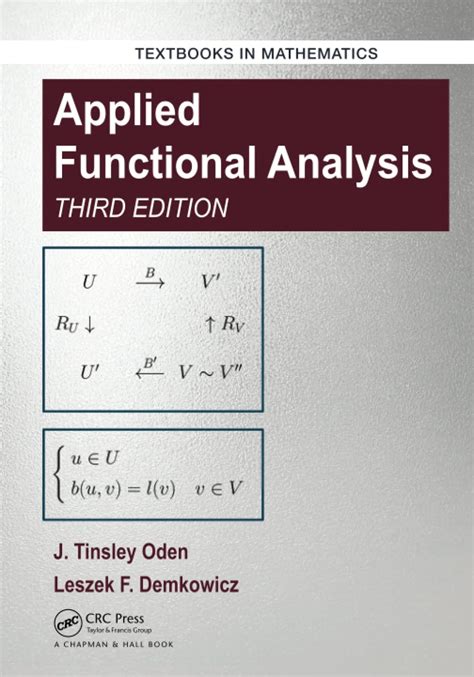 Amazon Applied Functional Analysis Textbooks In Mathematics Oden J