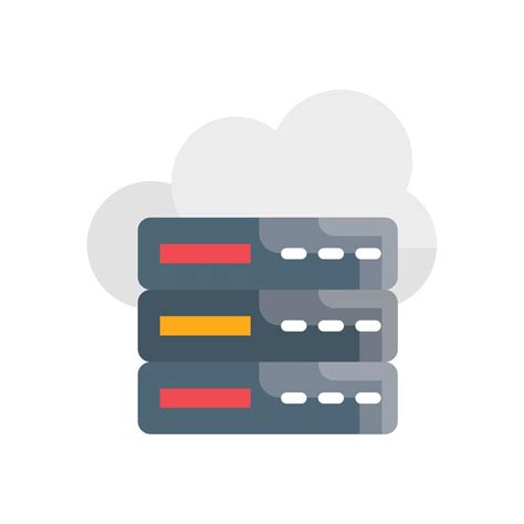 Cloud Hosting Vector Plano Icono Cloud Computing Símbolo Eps 10 Archivo
