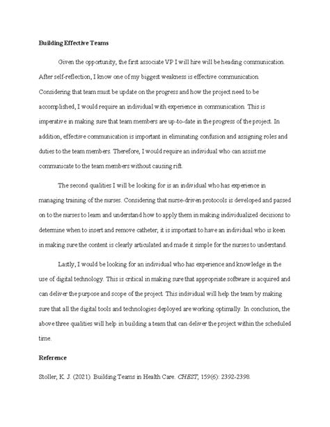 Building Effective Teams Building Effective Teams Given The Opportunity The First Associate