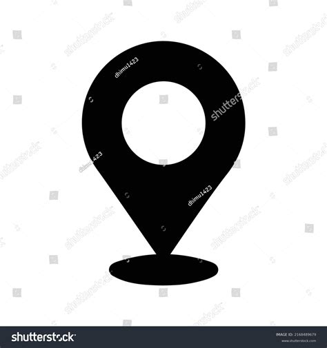 map direction location icon black vector stock vector royalty free