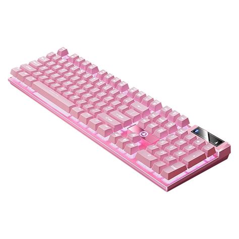 Afuo Pink Computer Keyboard Usb Wired Led Backlit For Desktop Office