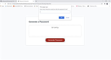 github sethvance26 javascript password generator