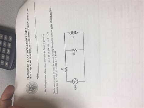 Solved The Voltage Source Of The Circuit Shown In The Figure Chegg