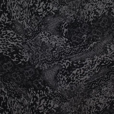 Italian Lacey Floral Flocked Stretch Cotton Denim Eos Fabrics