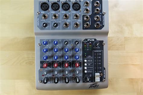 Peavey Pv6 Mixer Silver Reverb